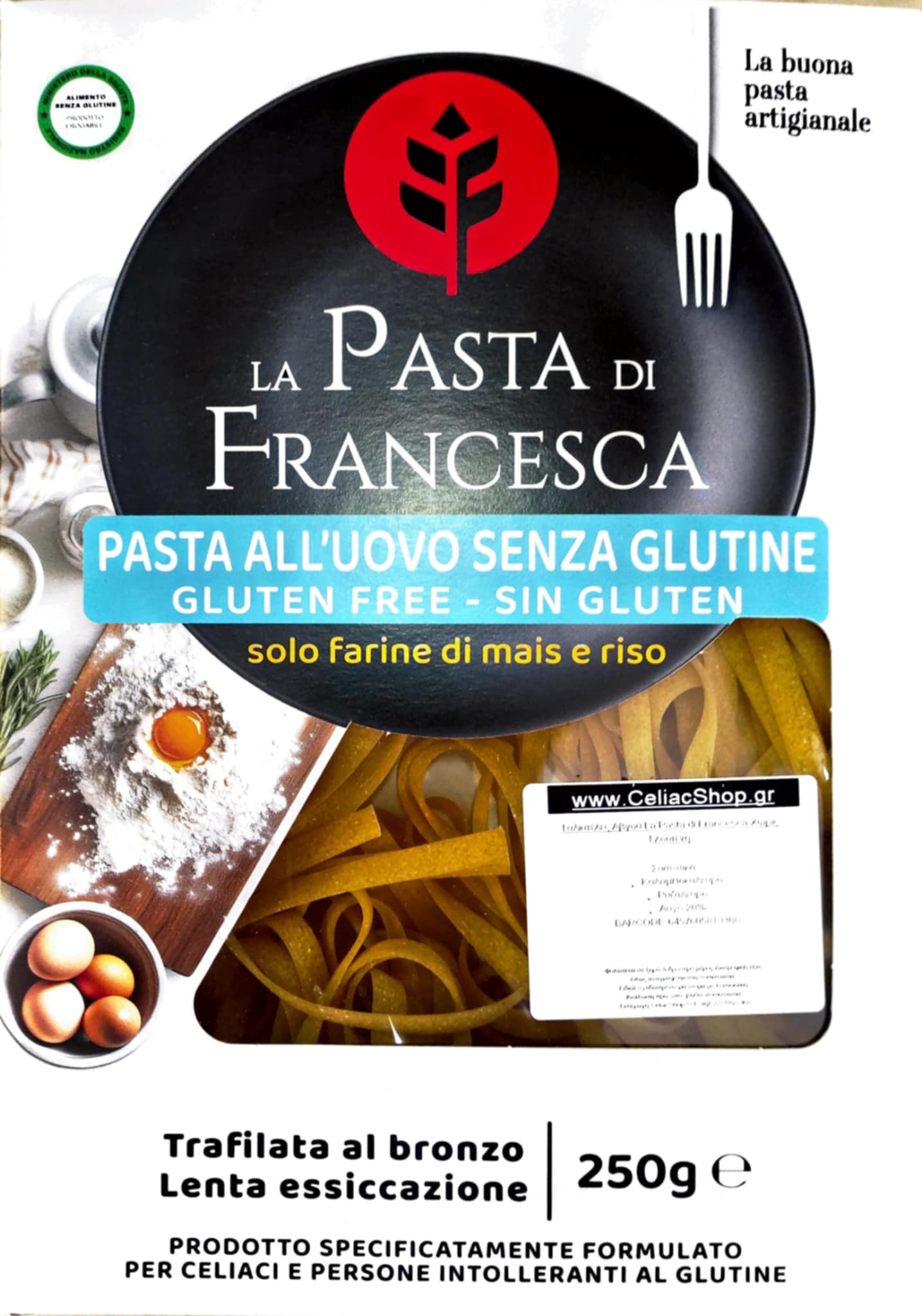 Ταλιατέλες Αβγού La Pasta di Francesca Χωρίς Γλουτένη - CeliacShop