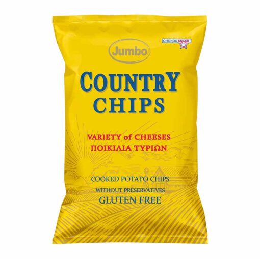 Country Chips Τσένταρ & ποικιλία Τυριών Jumbo Χωρίς Γλουτένη