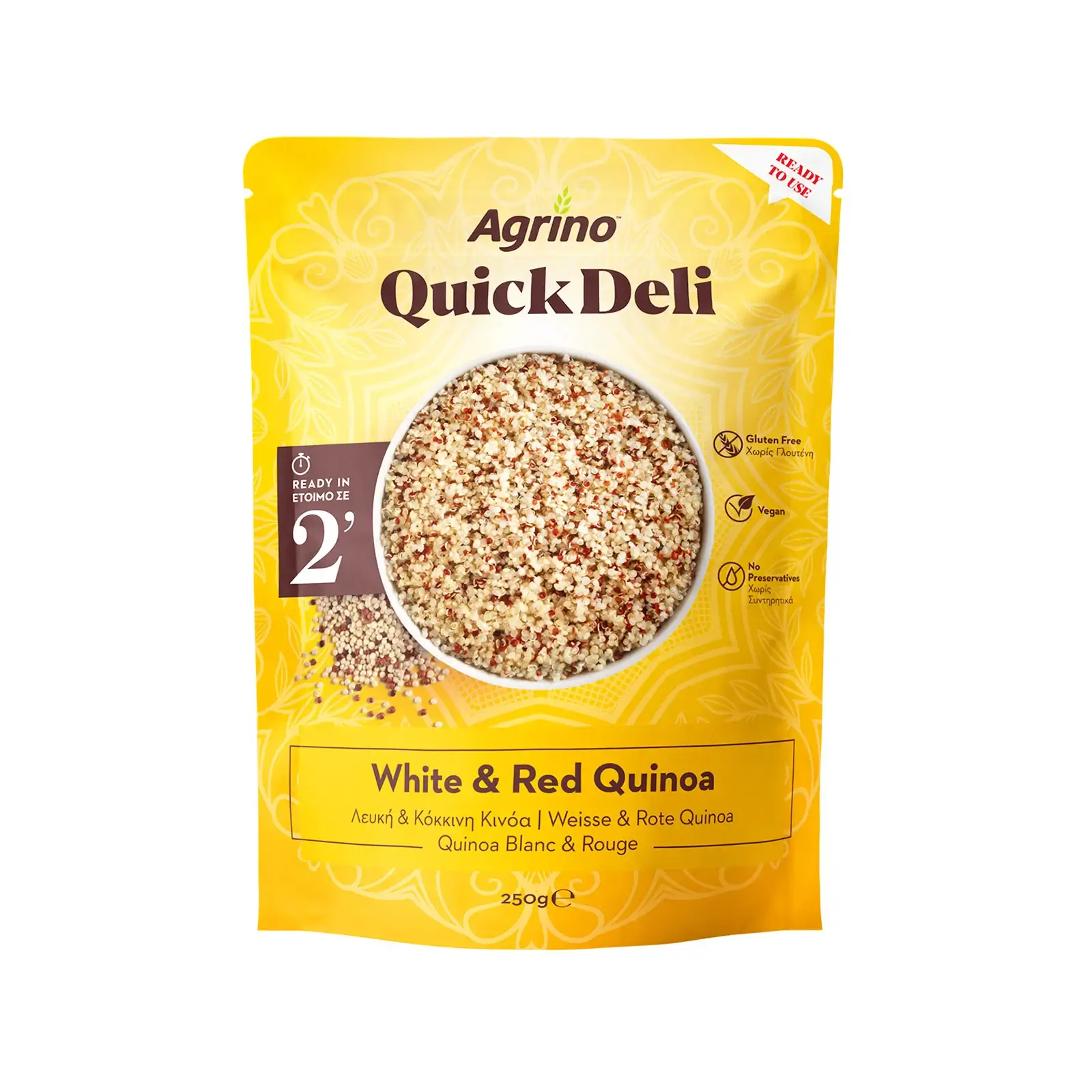 Λευκή & Κόκκινη Κινόα Quick Deli Agrino Χωρίς Γλουτένη - CeliacShop